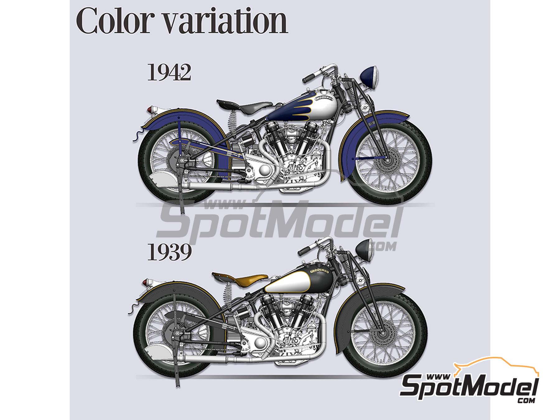 Model Factory Hiro K836: Motorbike scale model kit 1/9 scale - Crocker OHV Big tank 1939-1942 ...